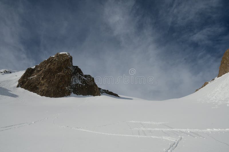 Snowy summit stock image. Image of blue, cloud, winter - 174146215