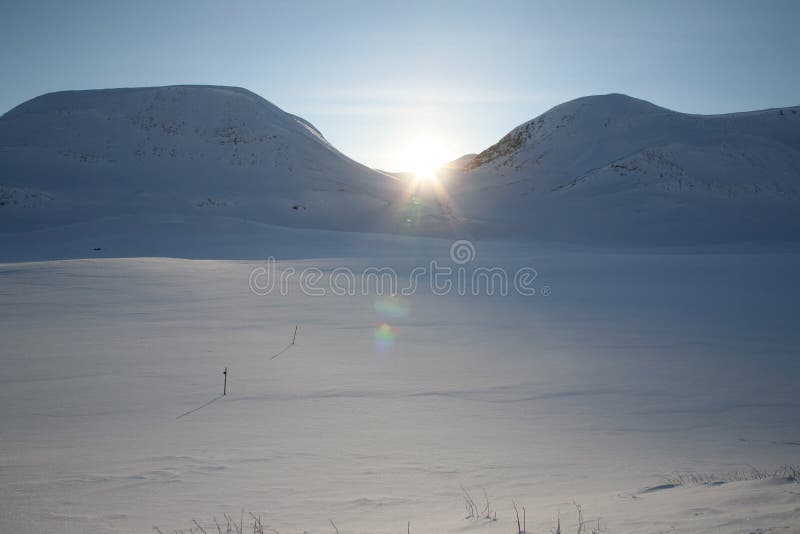 Snowy sunset stock image. Image of feeling, muscles, pain - 89073025