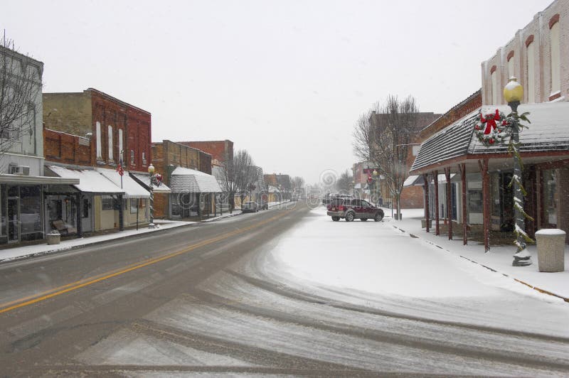 Snowy Town stock photo. Image of white, sparse, lonely - 4190162