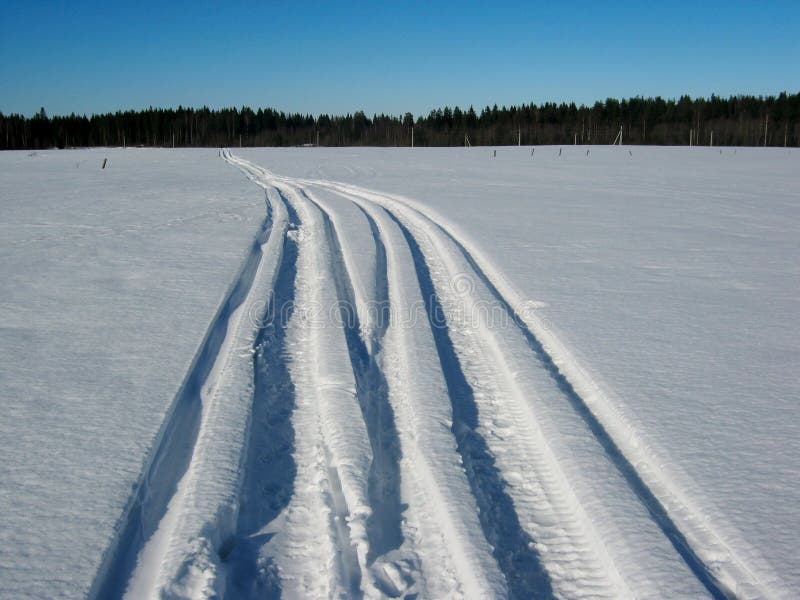 Snowy track stock photo. Image of nature, russian, desert - 26789022