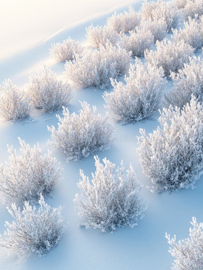 Snowy Trees in Field stock image. Image of landscape - 379343203