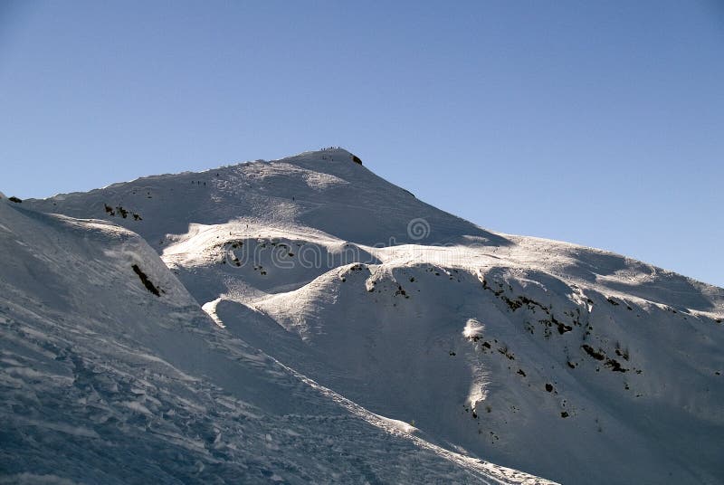 Snowy view stock image. Image of mountain, city, holiday - 4353777