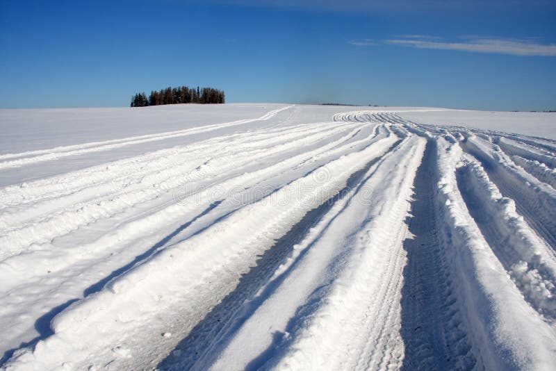 Snowy way stock image. Image of blue, january, december - 12890877