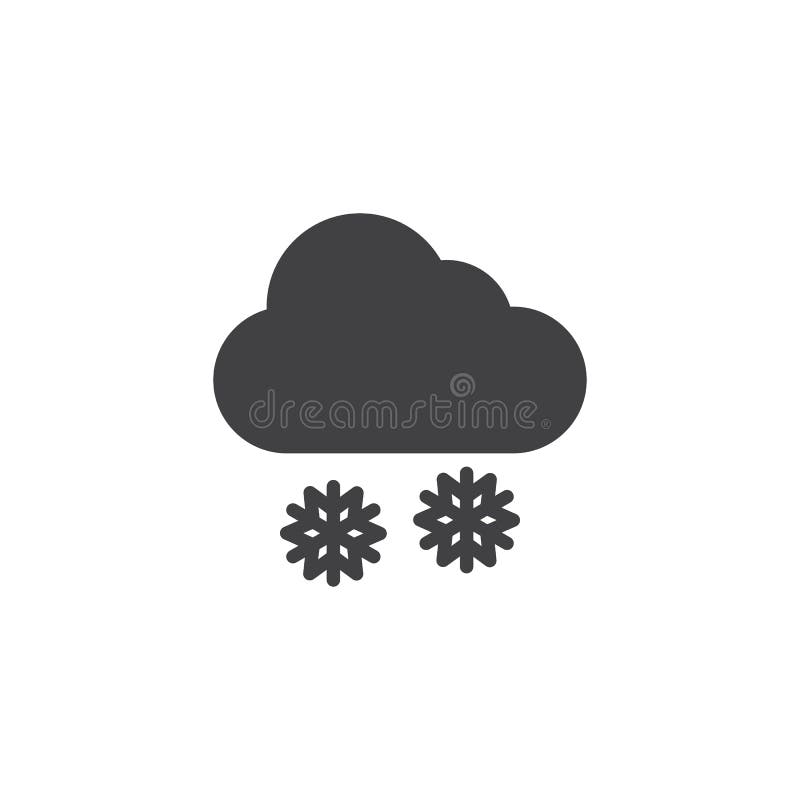 Snowy weather vector icon stock vector. Illustration of filled - 134391911