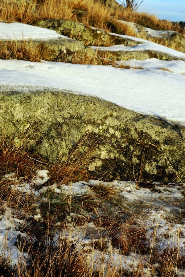 Snowy Winter Ground in Rakke, Norway Stock Image - Image of rakke ...