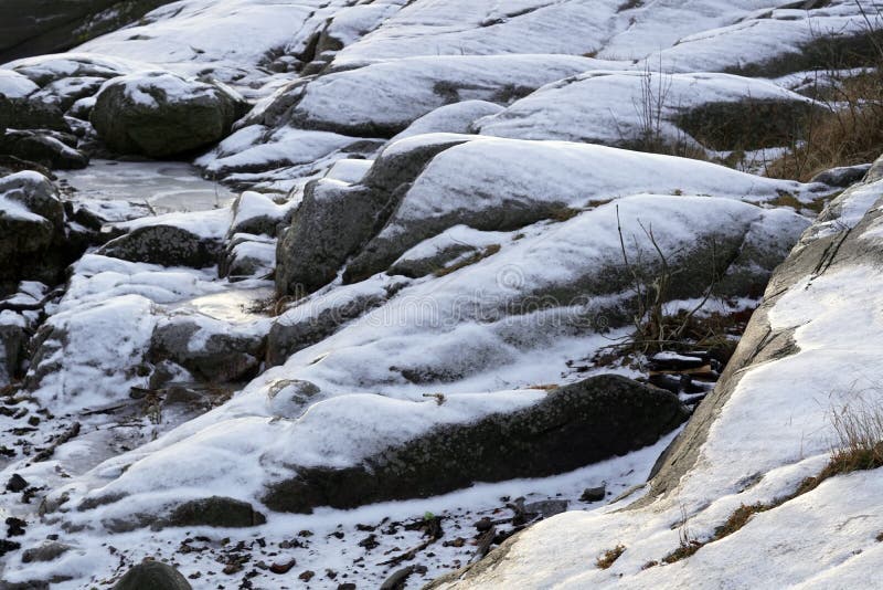 Snowy Winter Ground in Rakke, Norway Stock Image - Image of environment ...