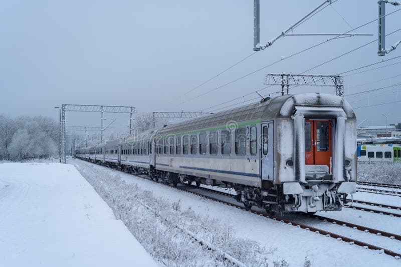 SNOWY WINTER on the RAILWAY Editorial Photography - Image of flurry ...