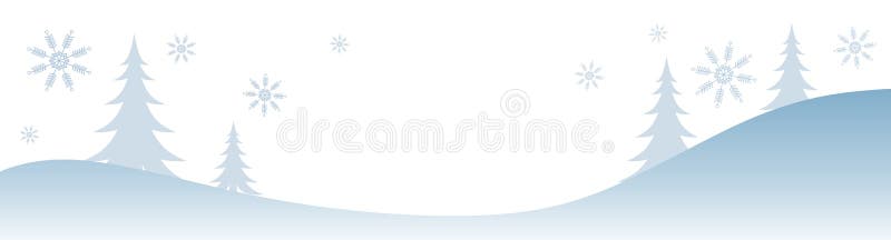 Snowy Winter Scene Border stock illustration. Illustration of clip ...