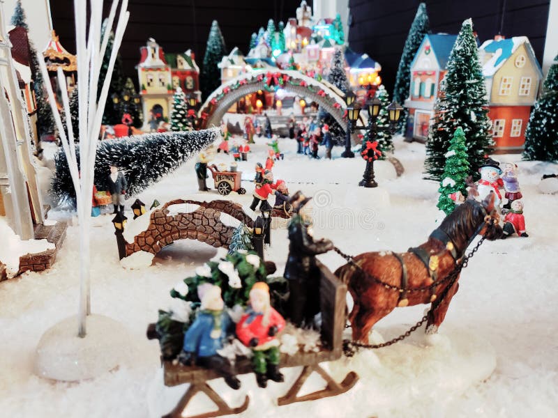 Snowy Winterland stock photo. Image of spirit, santa - 136042182