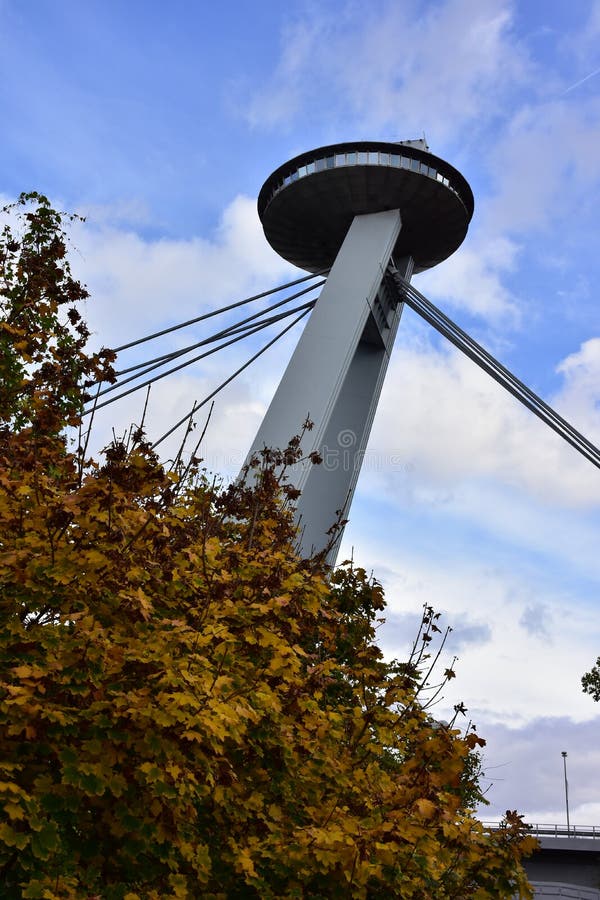 SNP bridge in Bratislava stock photo. Image of bratislava - 80093472