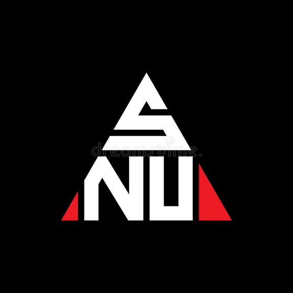 SNU Triangle Letter Logo Design with Triangle Shape. SNU Triangle Logo ...