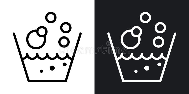 Soak Thin Line Vector Icon Set Stock Illustration - Illustration of ...