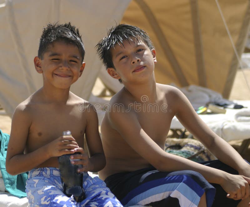 Soaking Up the Sun stock image. Image of hispanic, beach - 4250347