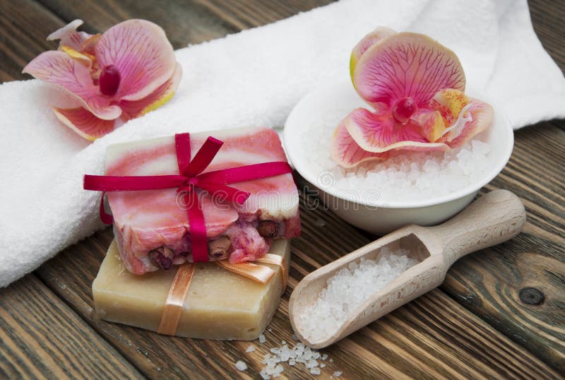 Soap stock photo. Image of basket, burlap, improvement - 47584446