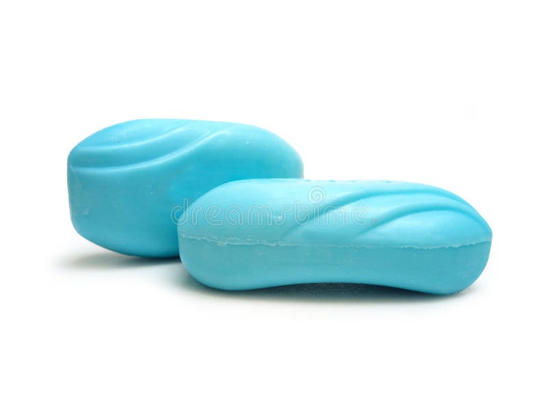 Soap Bar. Two Blue Soap Bars for Bath. Aromatic Soap for Body and Face ...