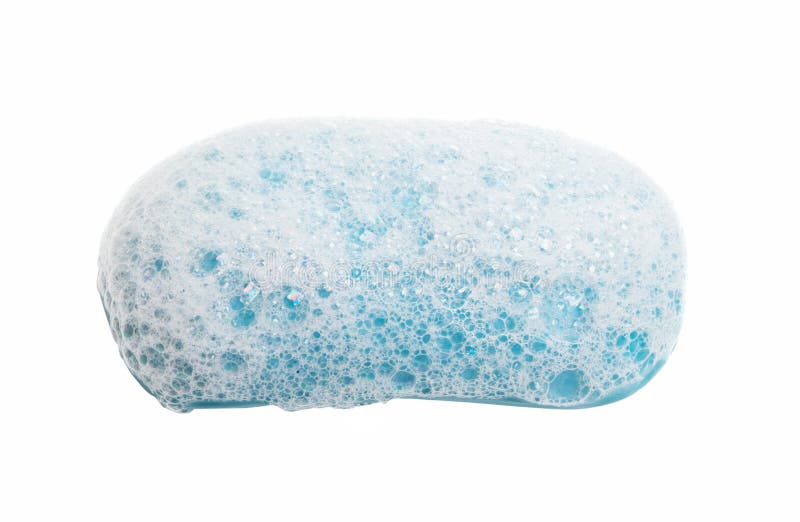 Soap Blue with Foam Isolated Stock Image - Image of clean, soap: 112420037