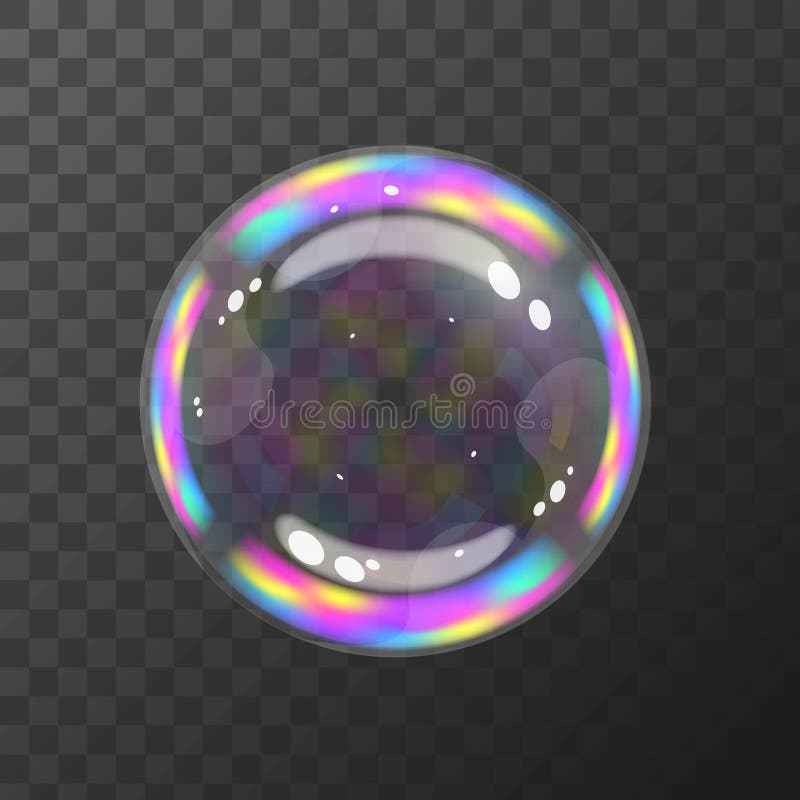 Soap Bubble Ball Rainbow Color, Spectrum Color Effect Transparent ...