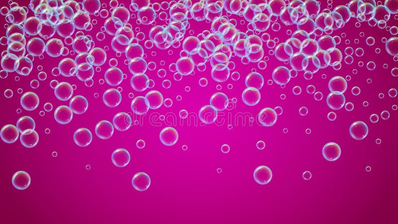 Soap Bubble Detergent Bath Foam And Suds For Bathtub Shampoo Stock