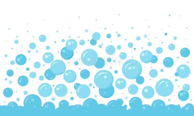 Soap Bubble, Foam Vector Background, Water Suds Pattern, Laundry, Soda ...