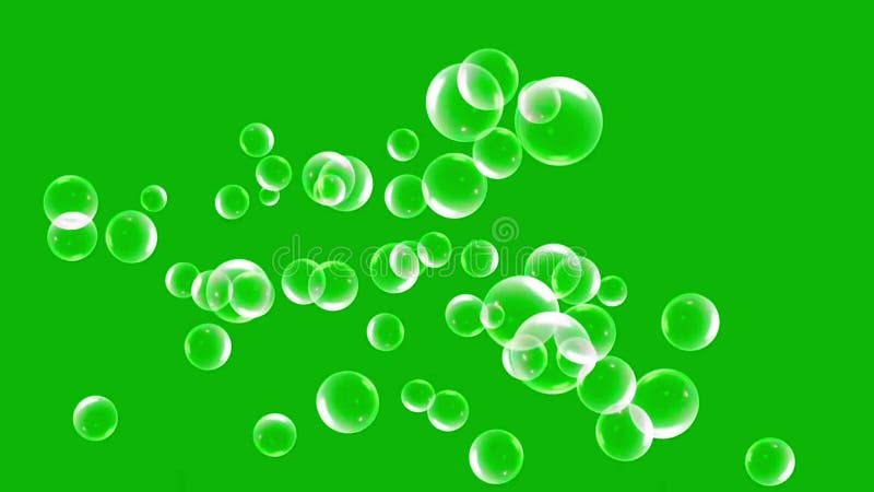 Soap Bubble Green Screen Footage, Rising, Blowing and Flowing White ...