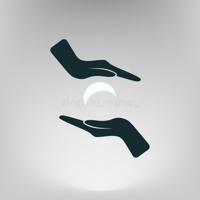 Soap bubble and hands icon stock illustration. Illustration of foam ...