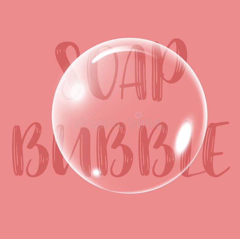 Soap Bubble Vector Background with Text. Stock Vector - Illustration of ...