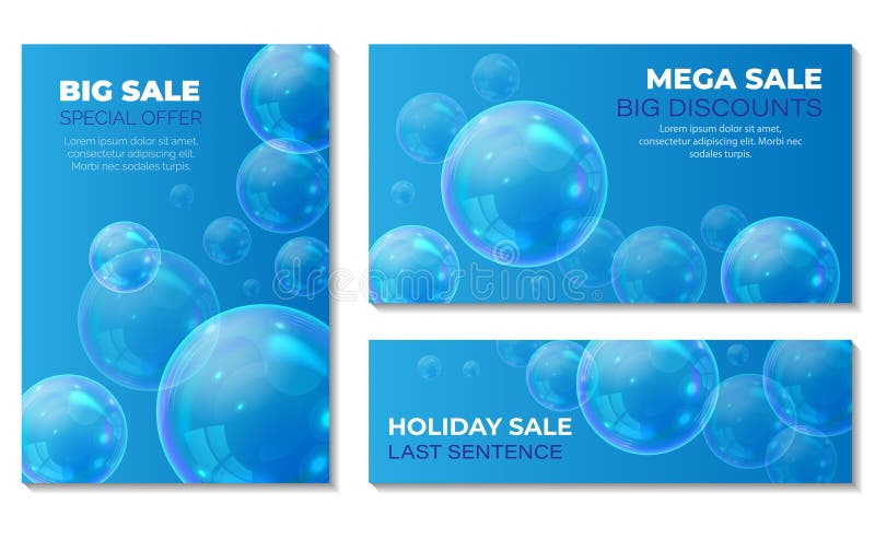Soap Bubbles Advertising Detergents. Vector Illustration Stock Vector ...