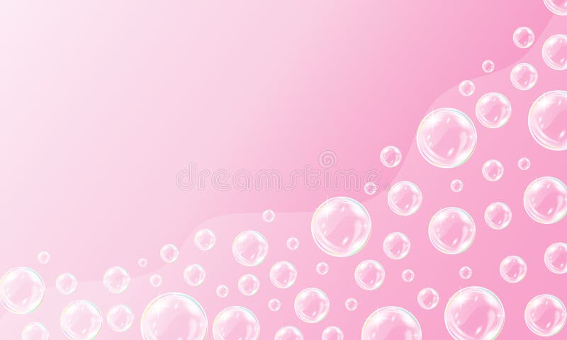 Soap Bubbles Background. Vector Abstract Pink Background Stock Vector ...
