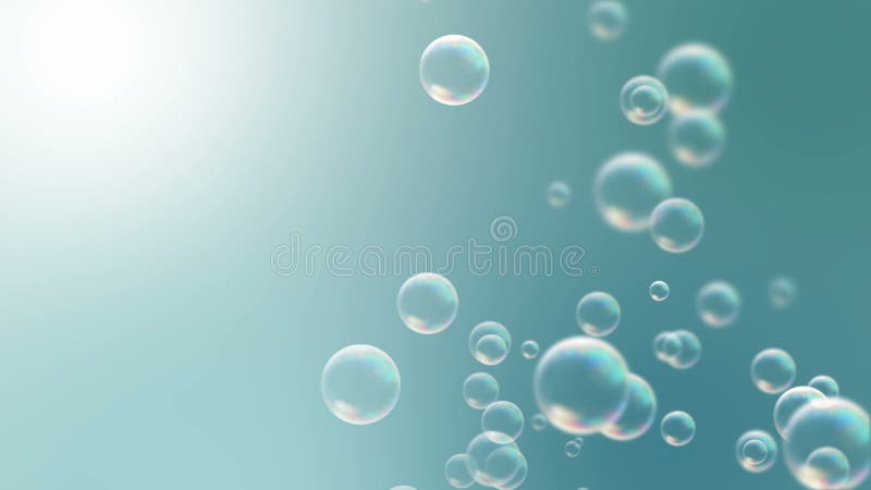 Soap Bubbles on Blue Natural Background for Kid and Spring Stock Video ...