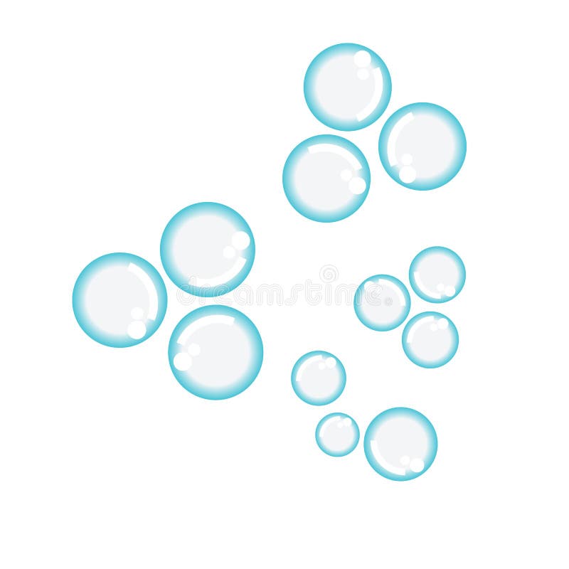 Soap bubbles blue stock vector. Illustration of graphic - 175440555