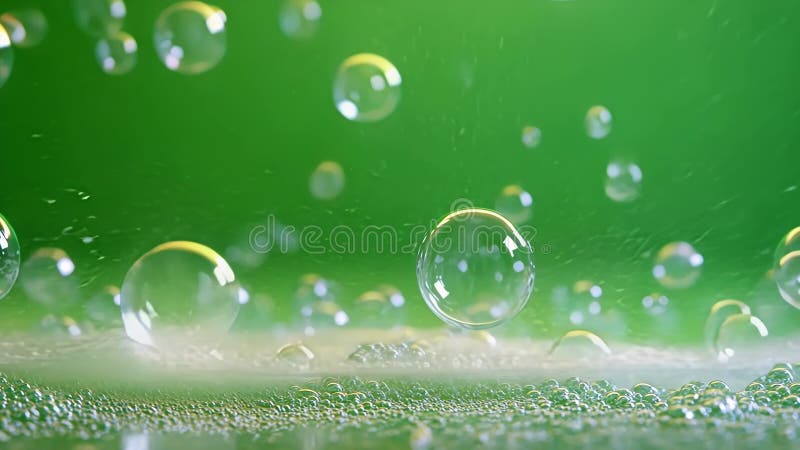 Soap Bubbles Floating on a Green Screen Background Stock Footage ...
