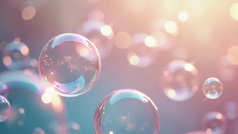 Soap Bubbles Floating in Soft Sunlight with Dreamy Bokeh Background ...