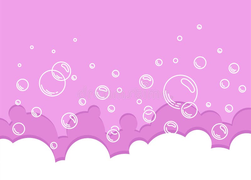 Soap Bubbles and Foam Pink Background. Effervescent and Fizzy Bubble ...