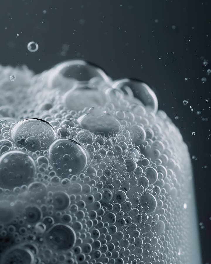 Macro Foam Bubbles of Cleansing, Moisturizing, Toning, or Exfoliating ...