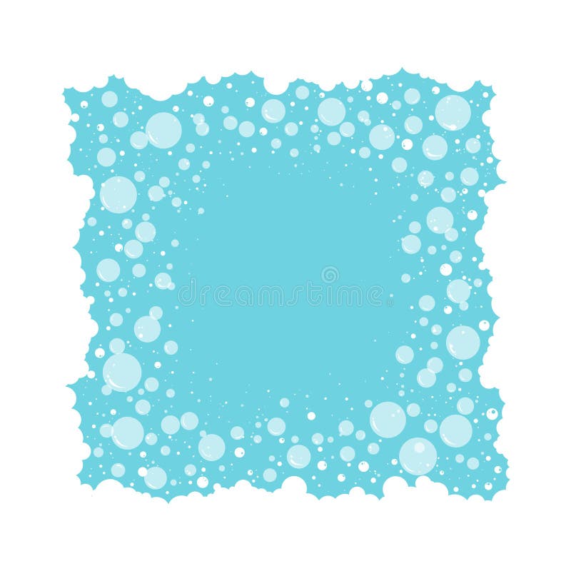 Soap Bubbles Frame and Foam Vector Background, Transparent Suds Border ...