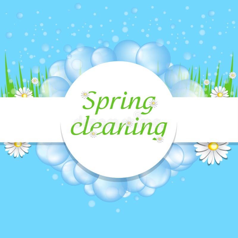 Spring Cleaning Service Concept. Tools for Cleanliness and Disinfection ...