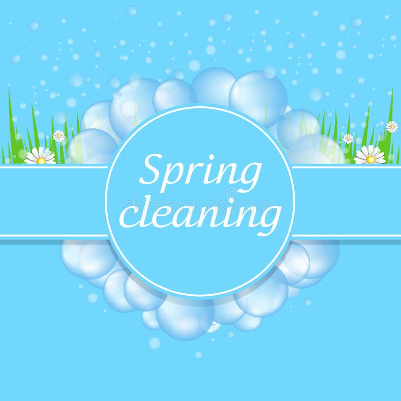 Spring Cleaning Service Concept. Tools for Cleanliness and Disinfection ...