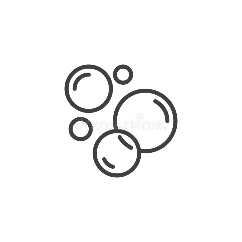 Water bubble line icon stock vector. Illustration of clipart - 193105149