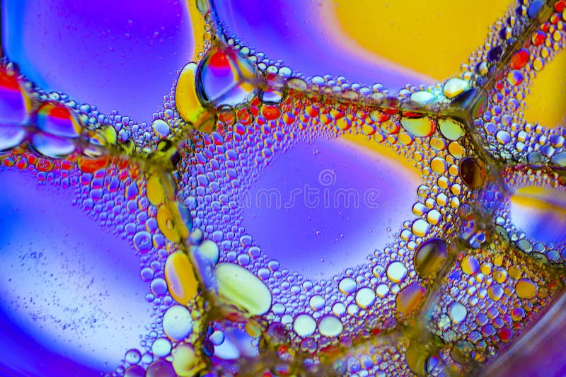 Macro Photo of Soap Bubbles in Psychedelic Colour Stock Photo - Image ...
