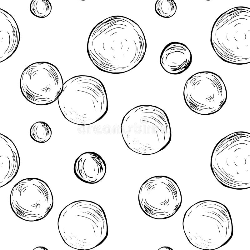 Soap Bubbles Monochrome Pattern Stock Vector Illustration Stock Vector ...