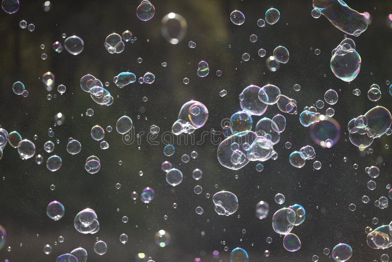 Soap Bubbles in Nature As a Background Blur Stock Image - Image of ...