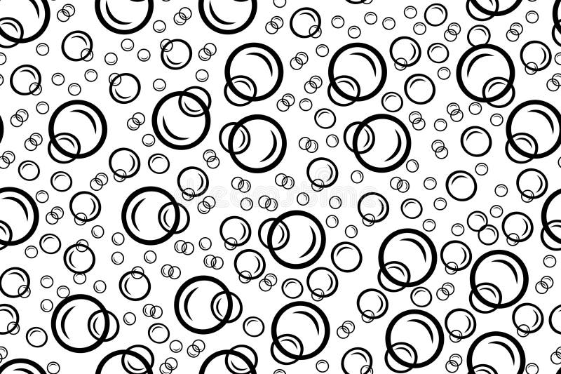 Soap Bubbles Pattern Seamless in Linear Style. Background with Fizzy ...
