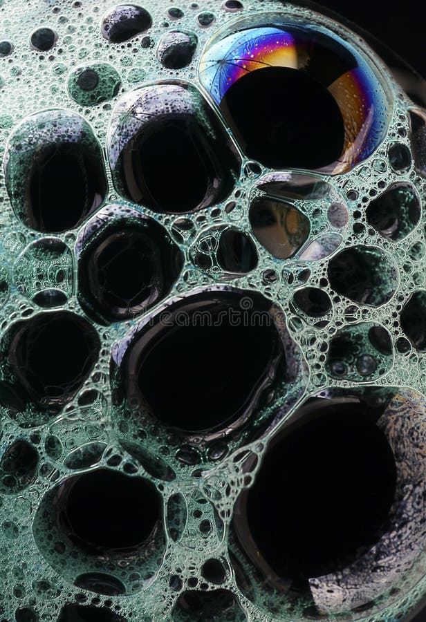 Soap Bubbles Reflecting Colourful Patterns Stock Image - Image of ...