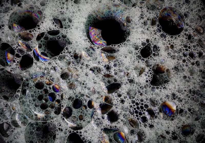 Soap Bubbles Reflecting Colourful Patterns Stock Photo - Image of glass ...