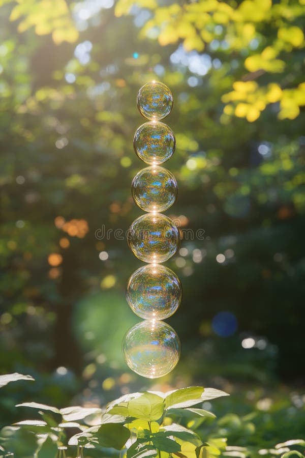 Soap Bubbles on Tree stock photo. Image of bubbles, closeup - 381726786