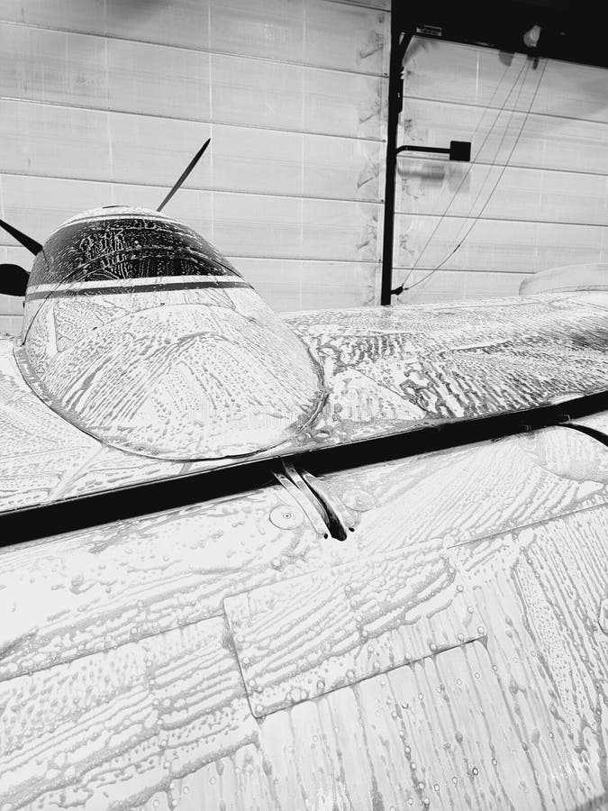 Soap Bubbles on the Wing of a Aircraft Stock Photo - Image of pattern ...