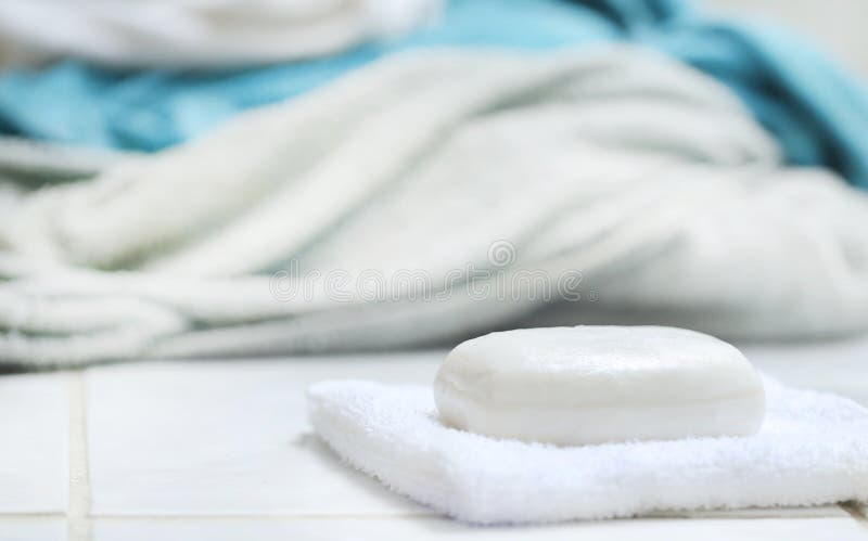 Soap and cloth for washing stock image. Image of hygiene - 163337619