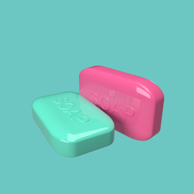 Soap 3d Model Cartoon Style. Render Illustration Stock Illustration ...