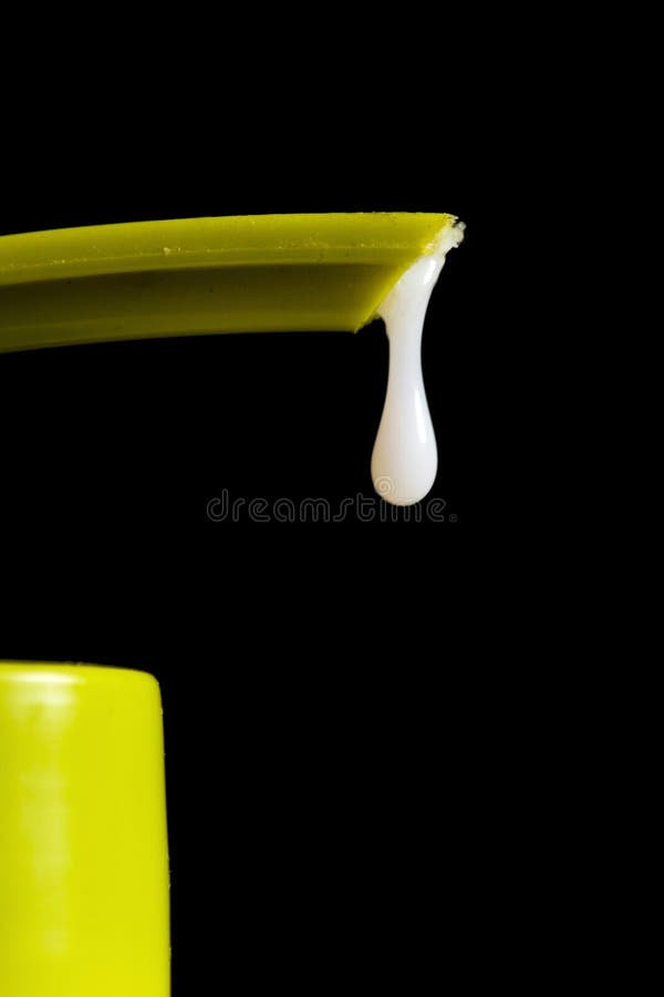 Soap Drop Falling from Dispenser Stock Image - Image of dispenser ...