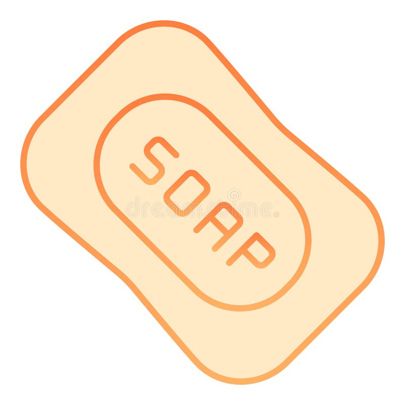 Soap Flat Icon. Hygiene Orange Icons in Trendy Flat Style. Clean ...
